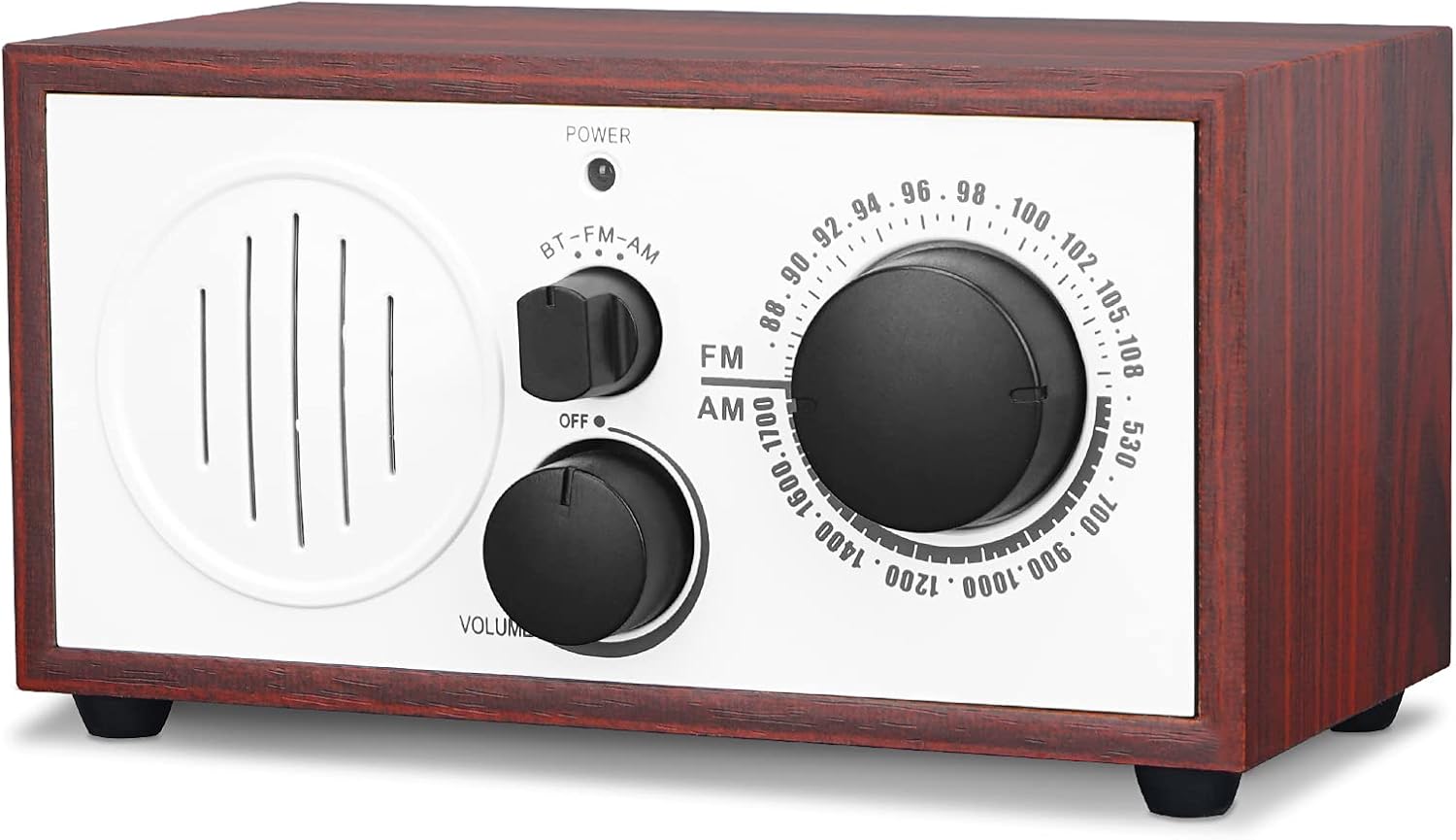 Buy Vintage Wooden AM FM Radio with Bluetooth Speak, Small Portable ...