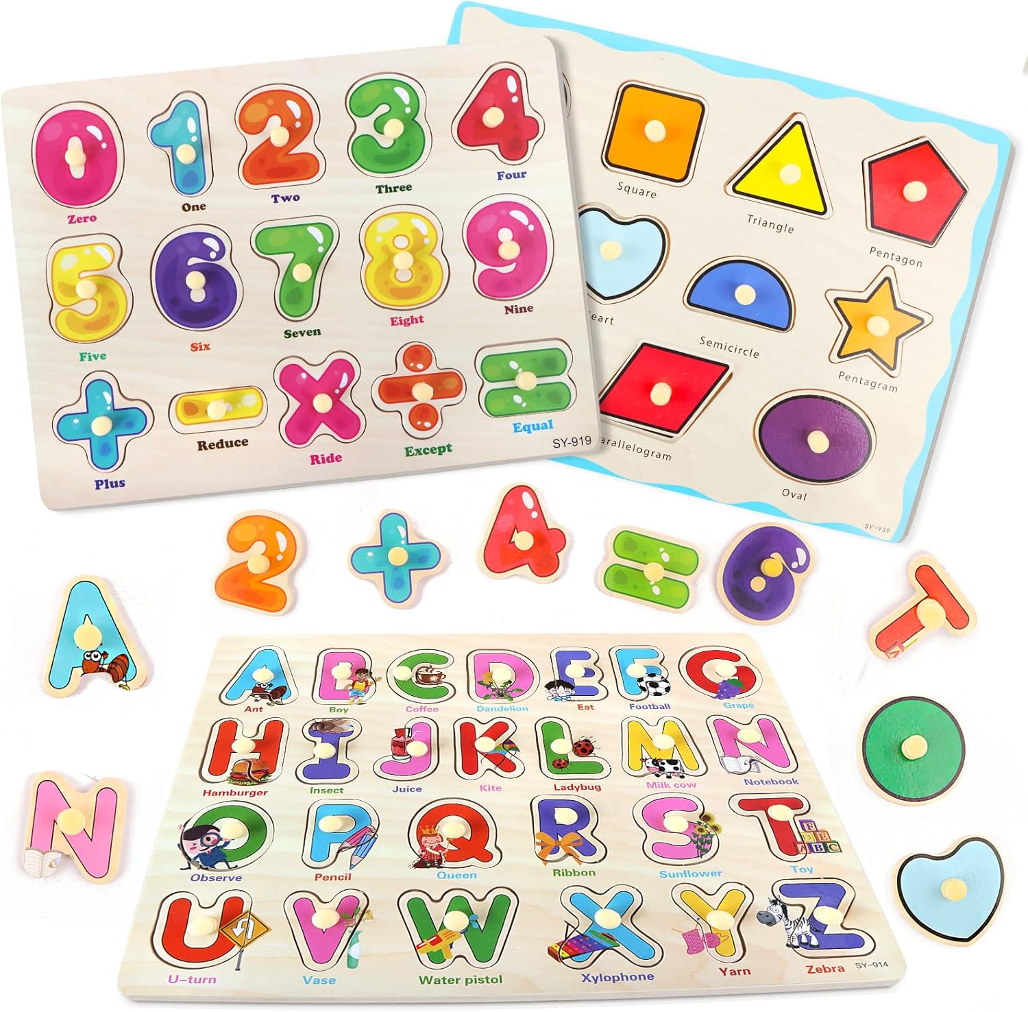 Educational Wooden Peg Puzzles for Toddlers - Australia | Ubuy
